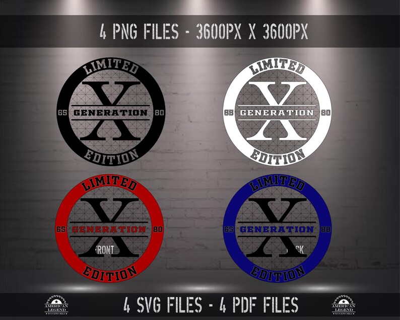 Generation X Limited Edition Vector File: SVG, PNG, PDF (digital ...