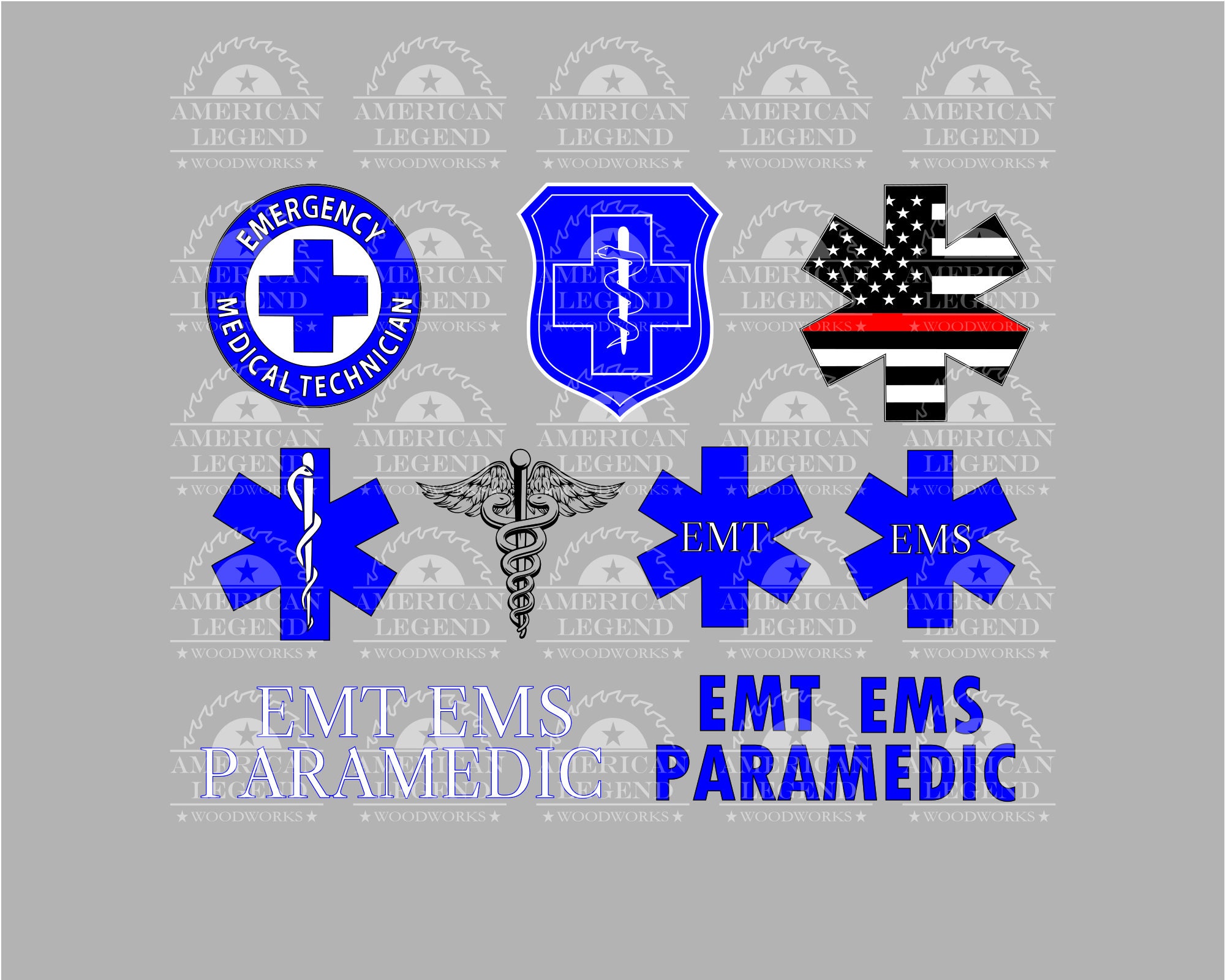 EMT EMS Paramedic Medical Bundle Svg Png Vector High-quality Digital ...