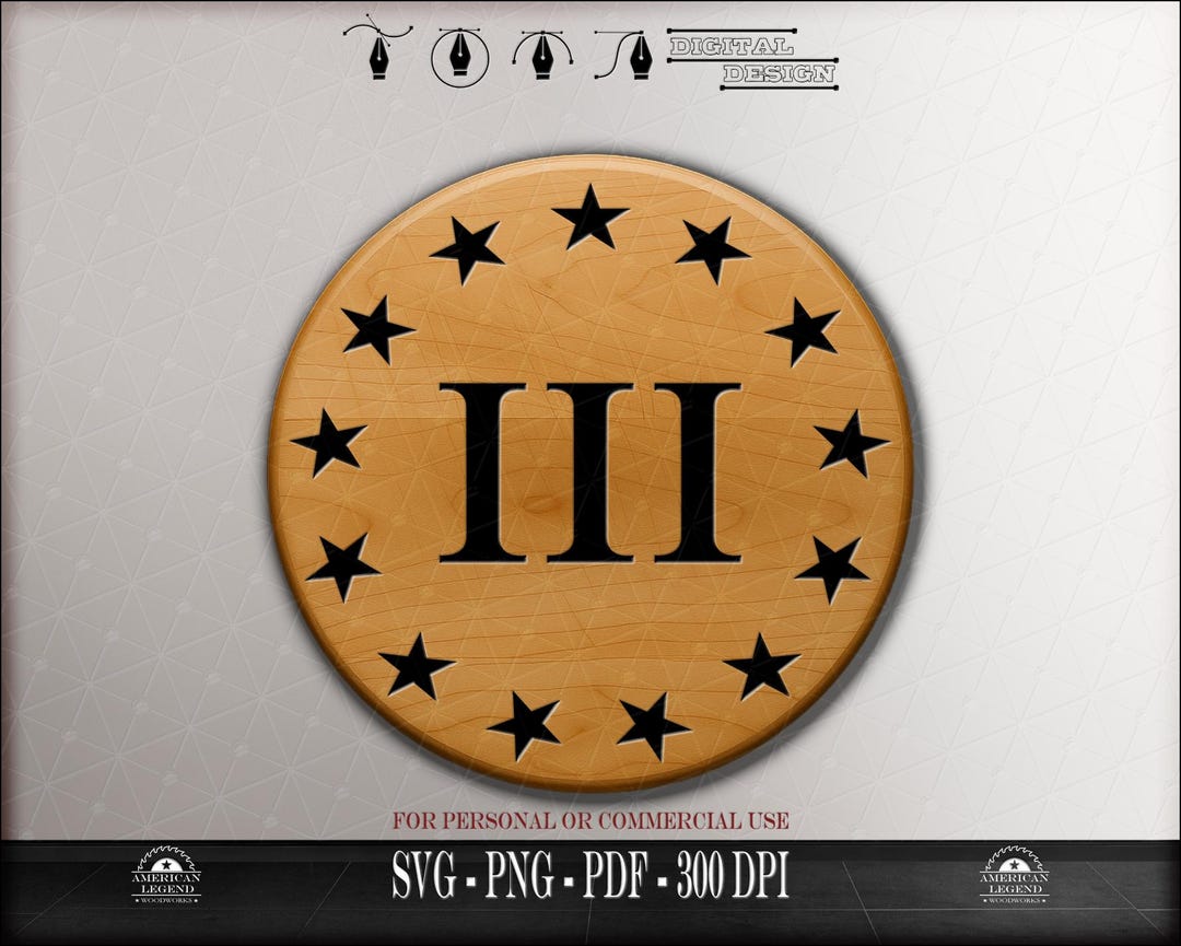 13 Star 3 Percenter Union Vector File (SVG, PNG, PDF) - Etsy