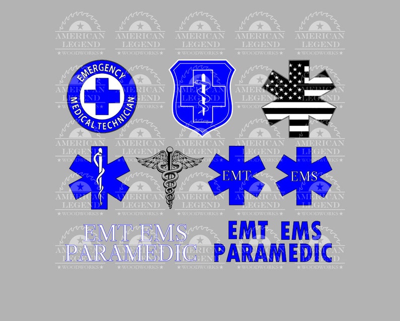 EMT EMS Paramedic Medical Bundle Svg Png Vector High-quality Digital ...