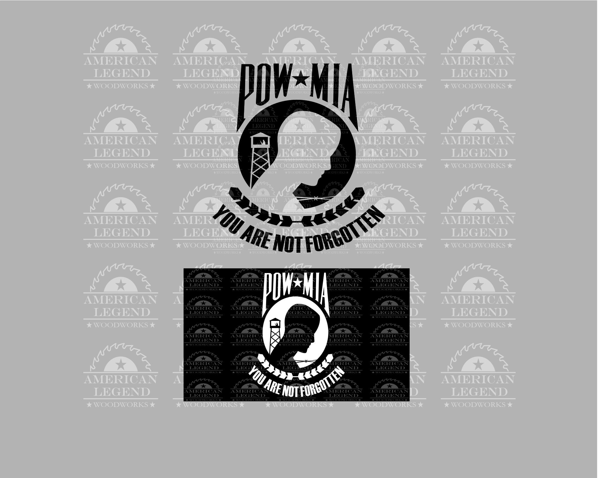 POW MIA Logo Flag Svg Png Vector Cut File Silhouette Cricut CNC Laser ...
