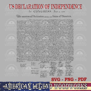 Declaration of Independence 1776 USA Svg Png Pdf - 300 Dpi - Vector ...