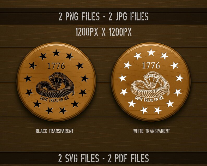Dont Tread on Me 1776 Union Vector: Svg, Png, Pdf, Jpg (digital File ...