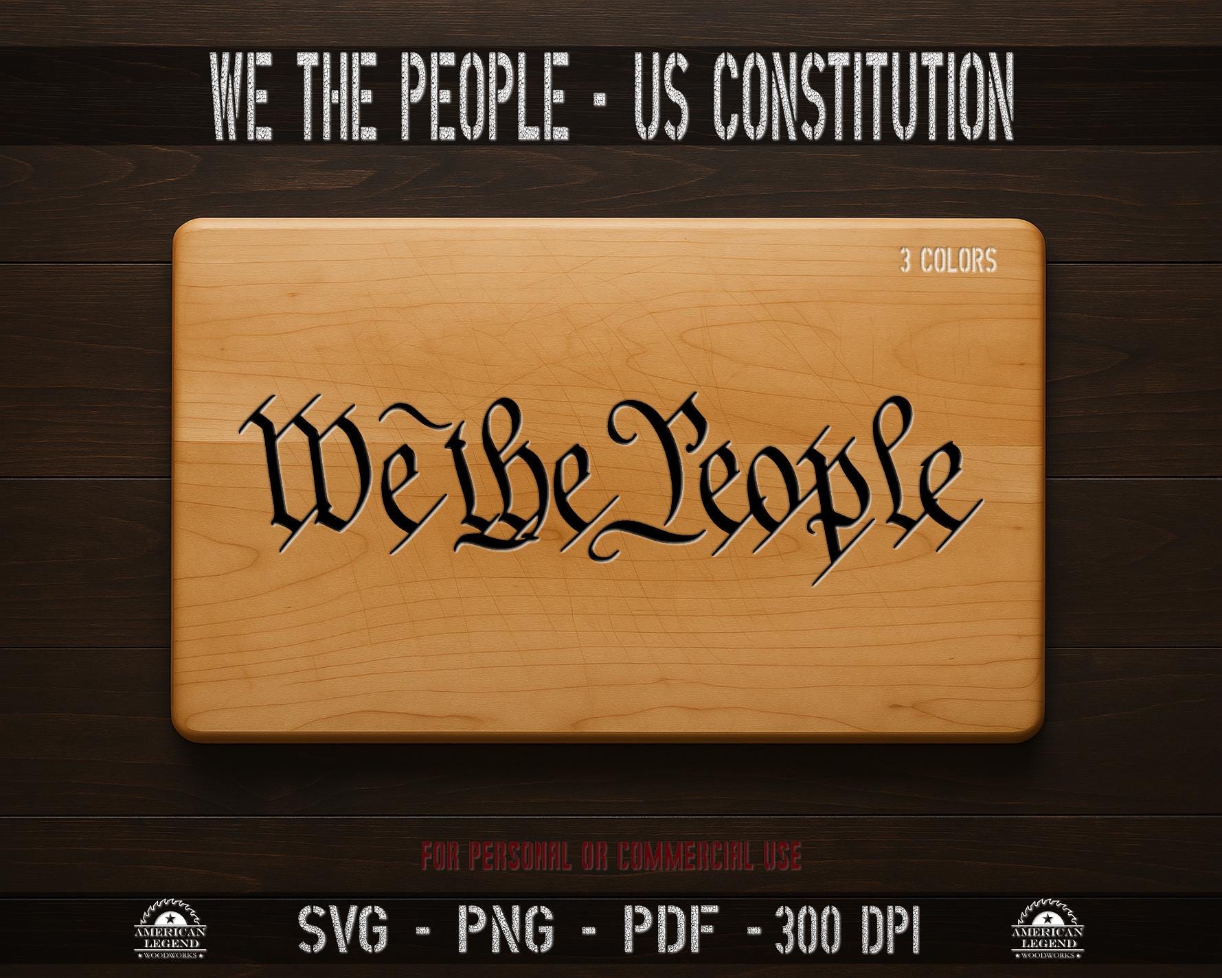 We the People US Constitution Svg Png Pdf 300 Dpi - Vector Digital File ...