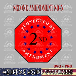 Second Amendment Security Sign 2A Svg Png Vector Cut File High Quality ...