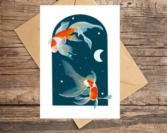 Fish Birthday Card | Etsy