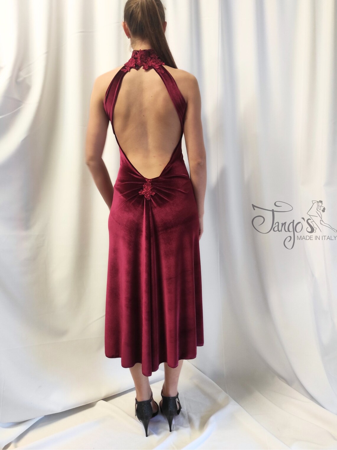 Tango's DRESS Michi VELVET Burgundy With Internal Body, for Argentine ...