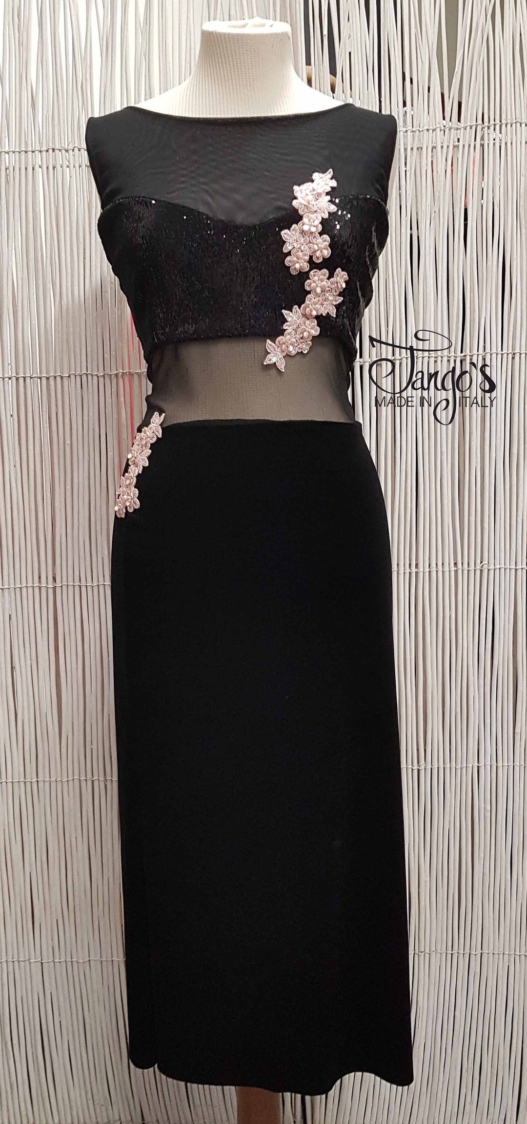 Tango's Dress Crystal Sheath Dress Evening Ballroom Tango Dress Pants ...