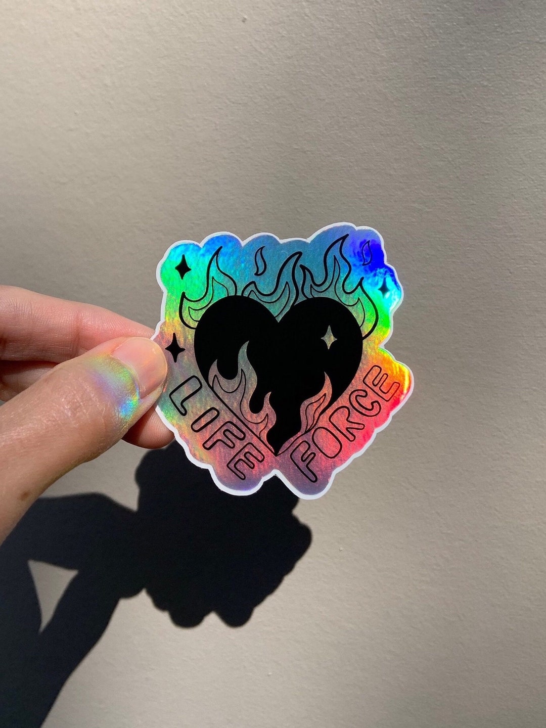 Life Force Sticker, Heart Fire, Heart on Fire, Self Love, Laptop Kindle ...
