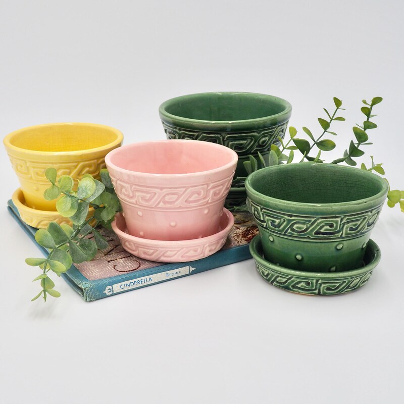 Greek Key Vase - Etsy