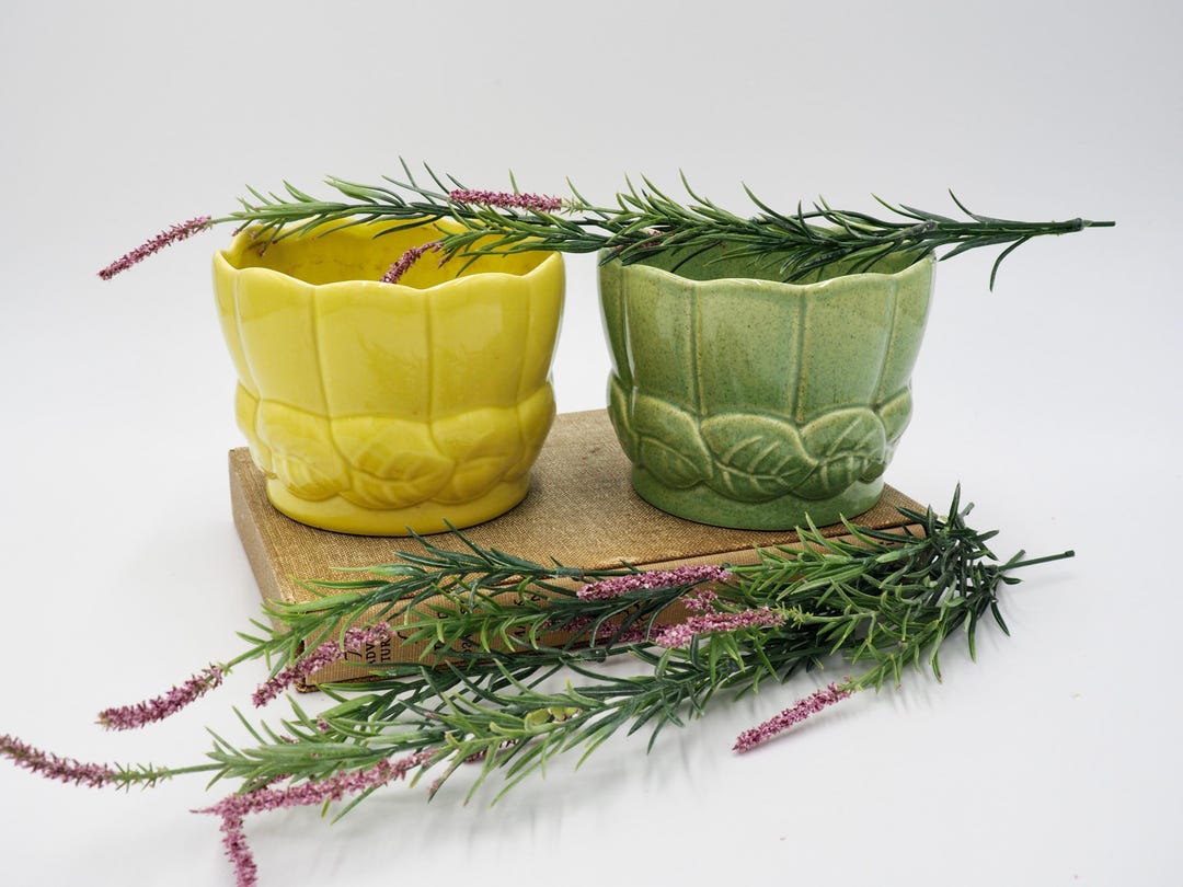 Red Wing Pottery Planters Jardinieres B-1403 Green Speckled ...