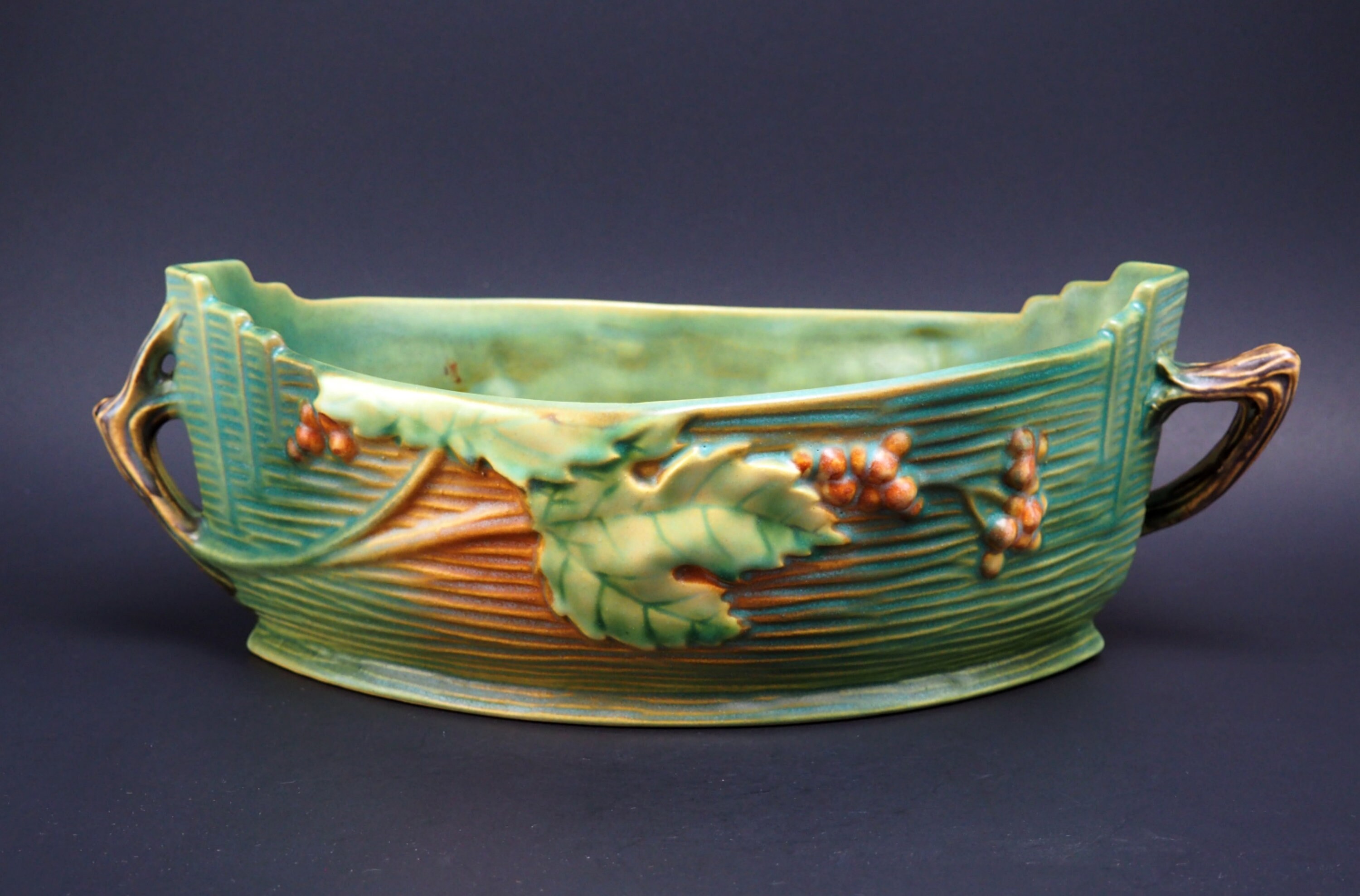 Roseville Pottery 385-10 Bushberry Window Box Console | Etsy