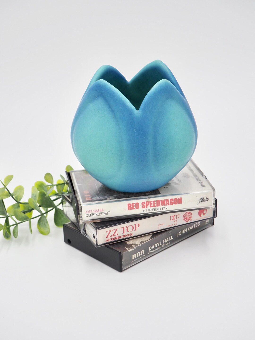 Van Briggle Small Ming Blue Tulip Vase 3.75h Vintage Colorado Pottery ...