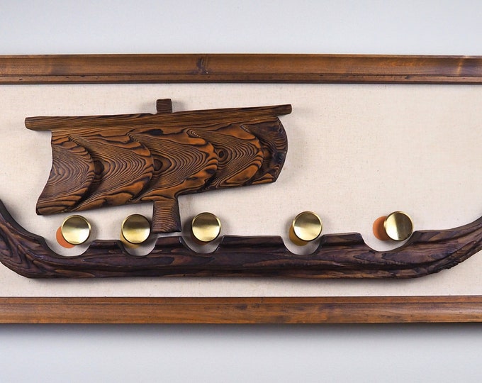 Vintage Witco Viking Ship W-300 - Long Boat/ship Tiki Art - 3D Carved ...
