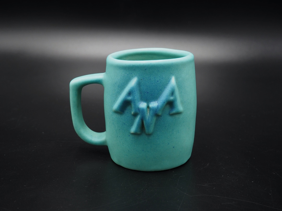 Rare Van Briggle Ming Blue ANA (american Numismatic Association) Mug 4 ...