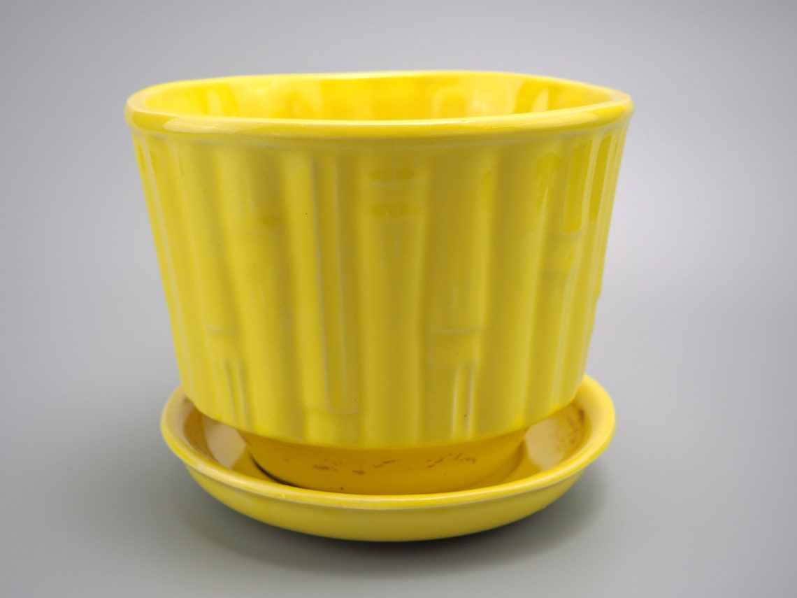 Mccoy 0374 Large Yellow Planter 5.25t X 6.25d | Etsy