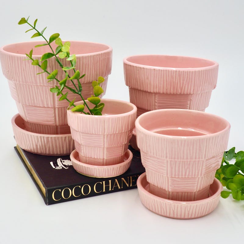 Pink Planter - Etsy