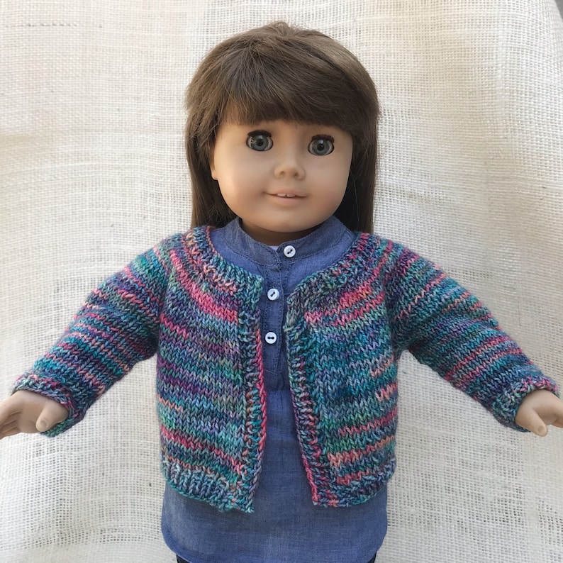 DIY Doll Cardigan Easy Knitting Pattern for 18 Inch Dolls Like American ...