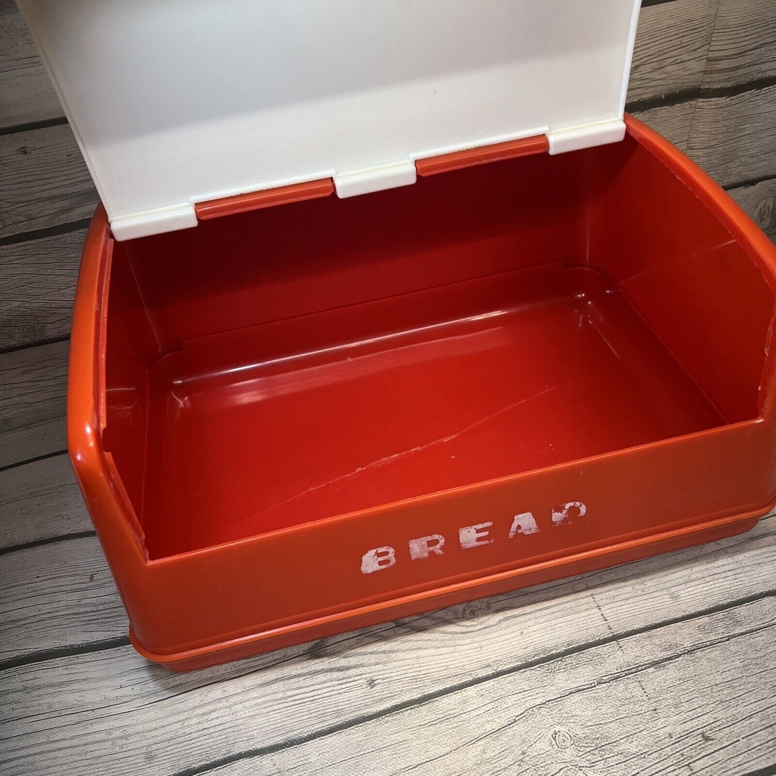 Vintage Lustro Ware Red White Plastic Bread Box B-20 Mid Century - Etsy