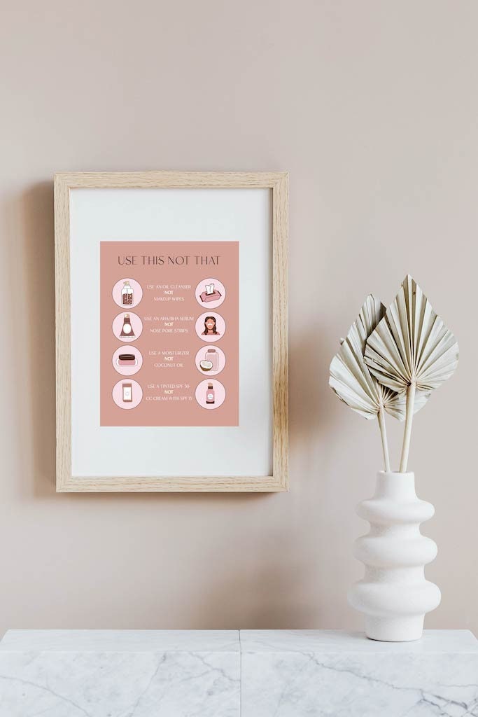 Esthetician Graphic Prints, Poster Set, Digital Downloads, Wall Art ...