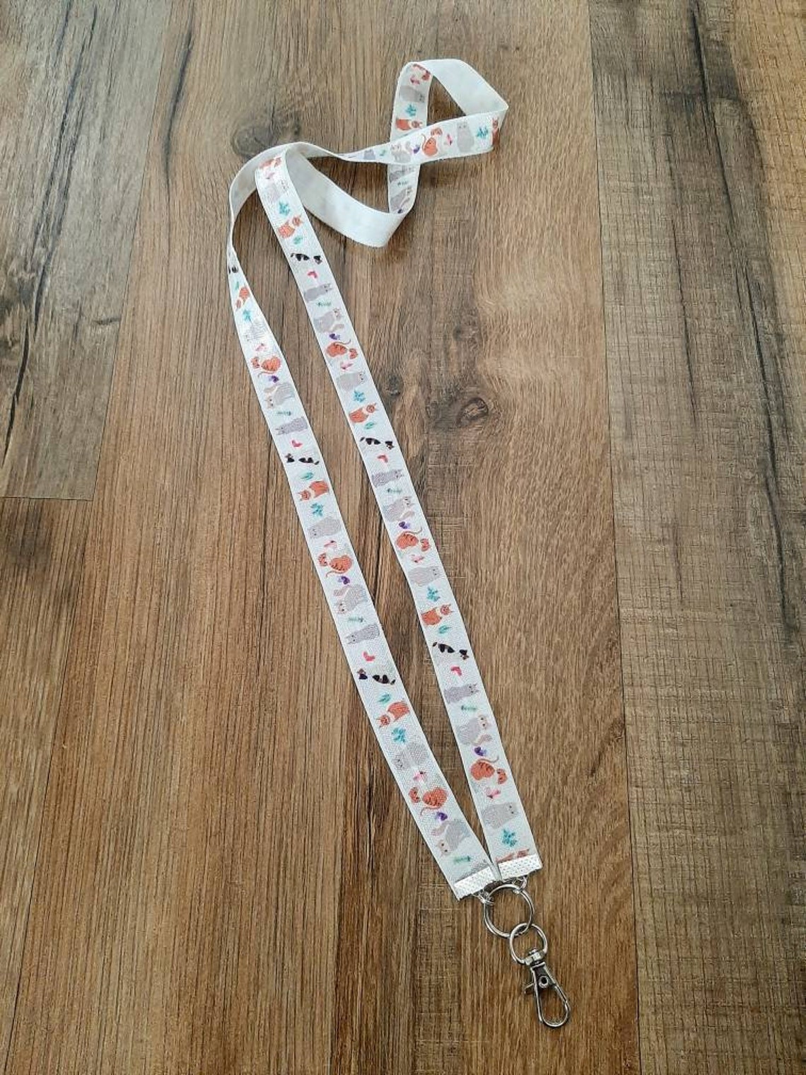 Cat Lanyard Lanyard With Id Badge Strong Lanyard Trendy | Etsy