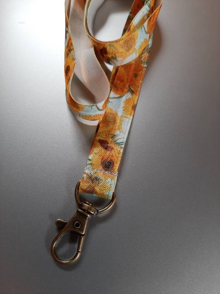Sunflower Lanyard Lanyard Badge Id Holder Necklace | Etsy