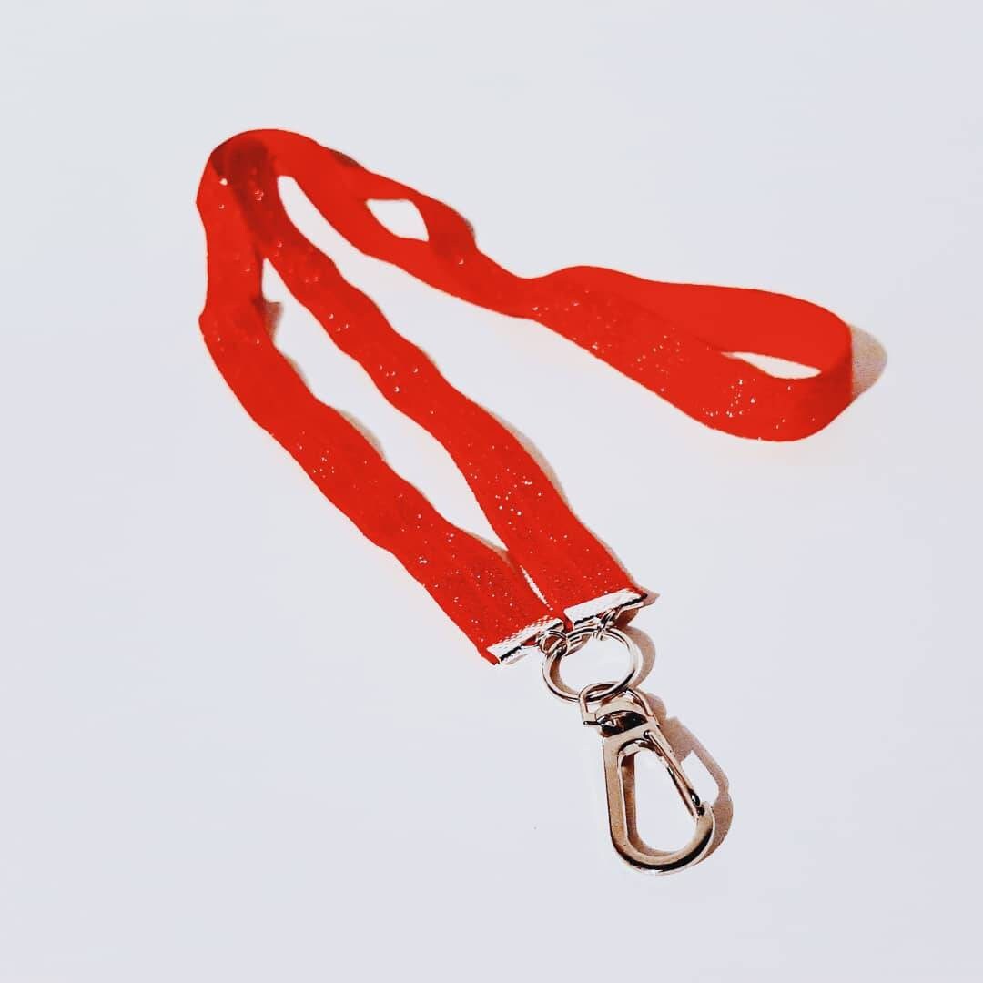 Sparkle Red Lanyard | Badge Id Holder | Necklace Lanyard | Elastic ...