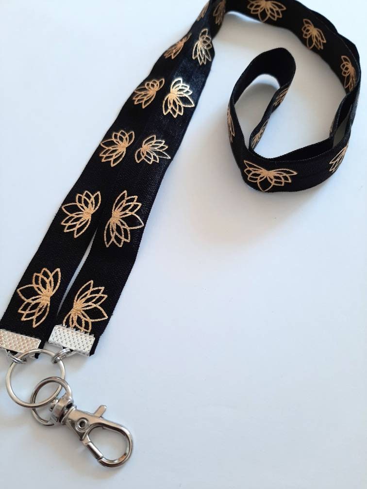 Lanyard Lotus Lanyard Badge Id Holder Necklace Lanyard | Etsy