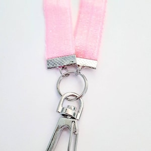 Sparkle Pink Lanyard | Badge Id Holder | Necklace Lanyard | Elastic ...