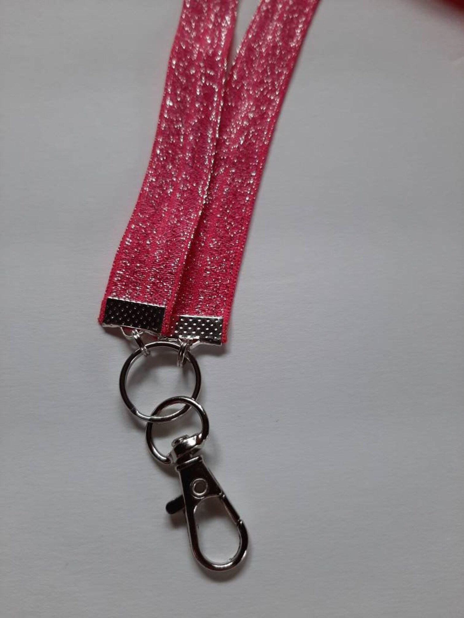Sparkle Silver Pink Lanyard Badge Id Holder Necklace - Etsy