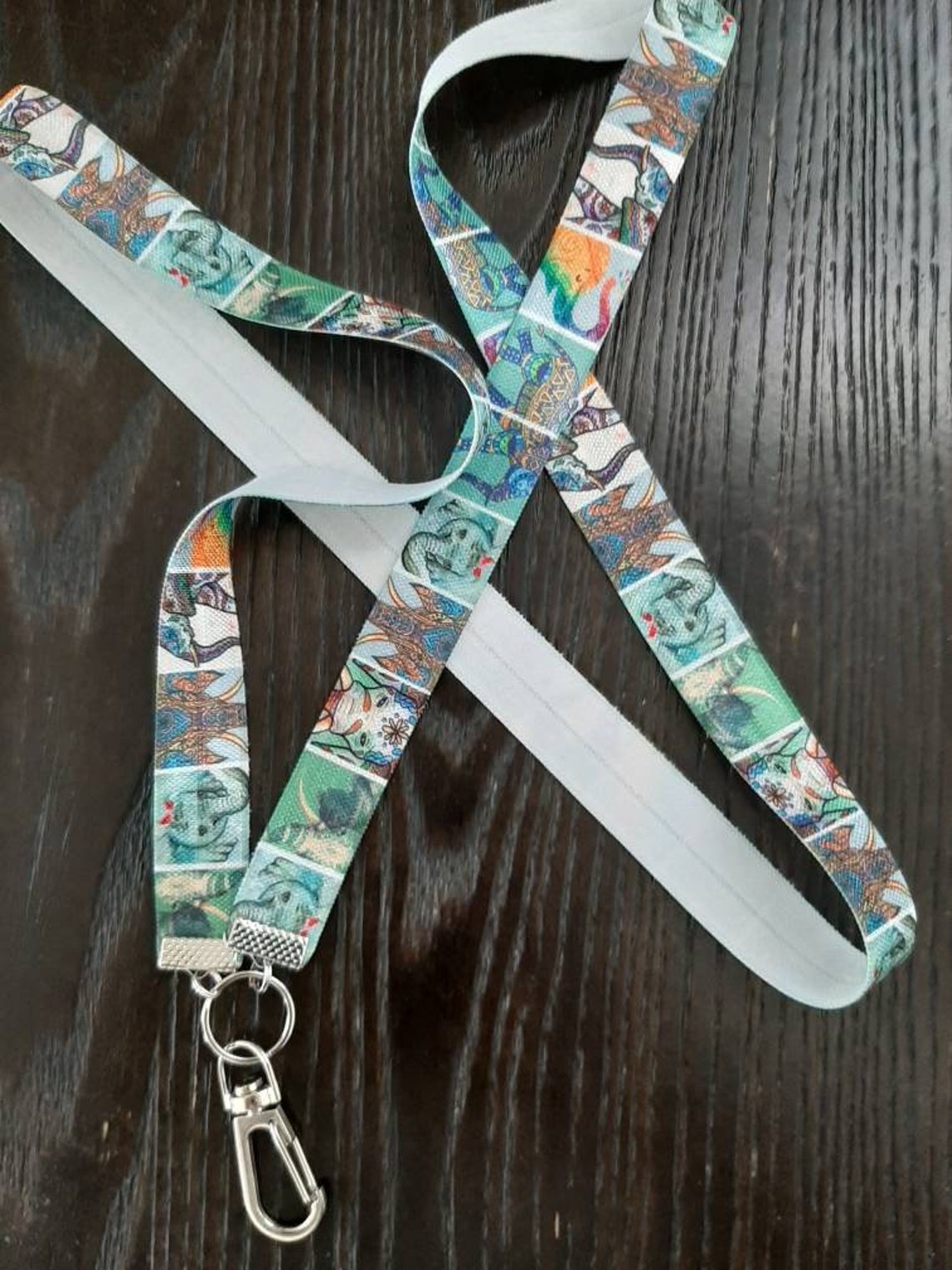 Elephant lanyard lanyard with id badge strong lanyard | Etsy