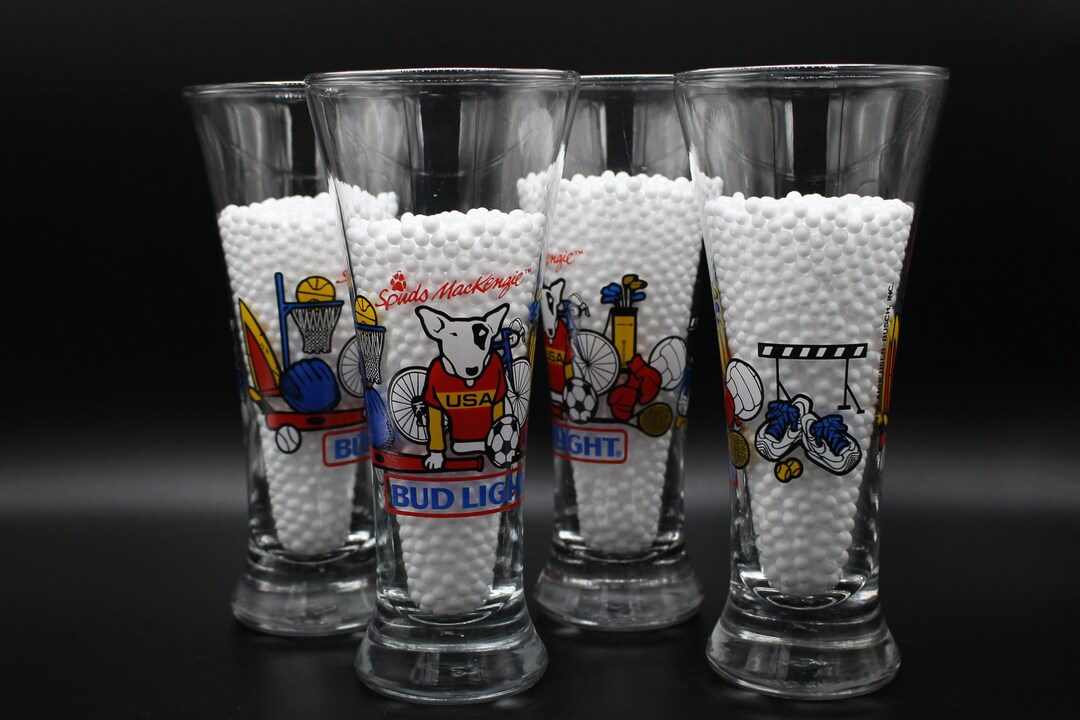 Vintage Spuds Mackenzie Weizen Glasses Set of 4 - Etsy