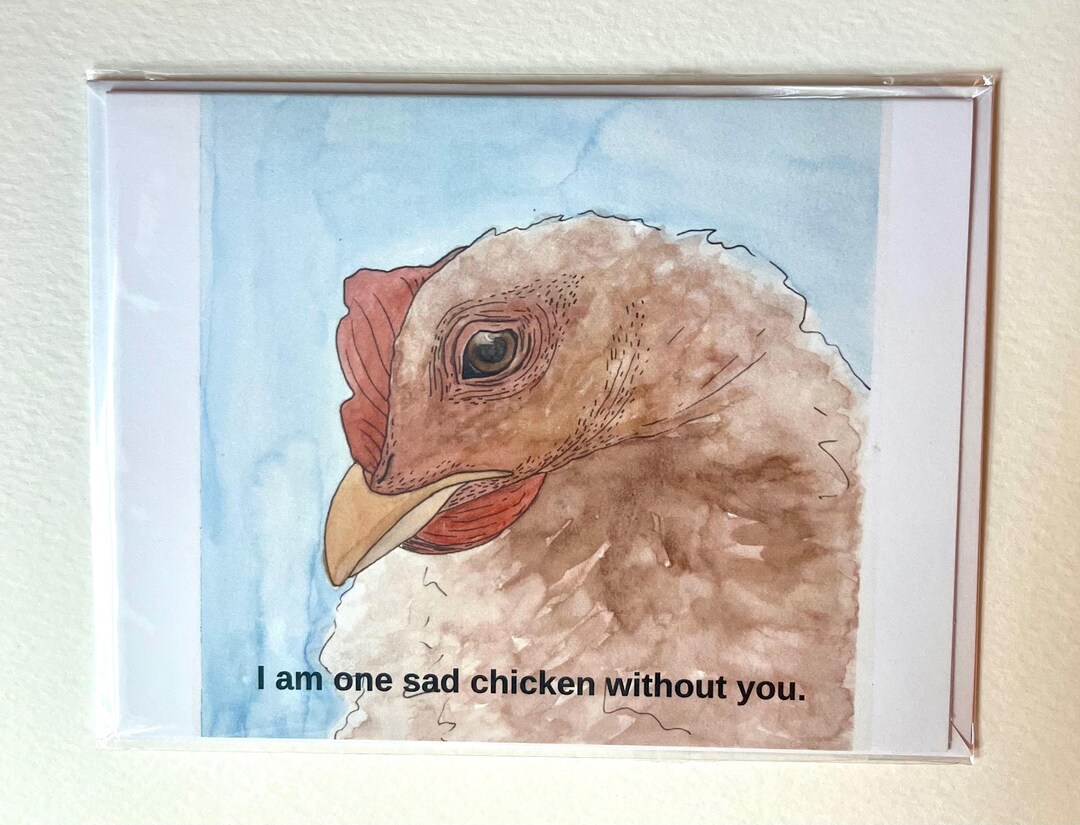 One Sad Chicken Cards - Etsy
