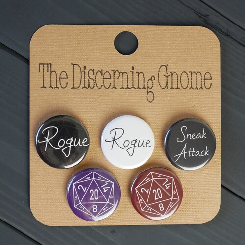 Rogue Class Badge RPG Character Class Pin Handcrafted | Etsy