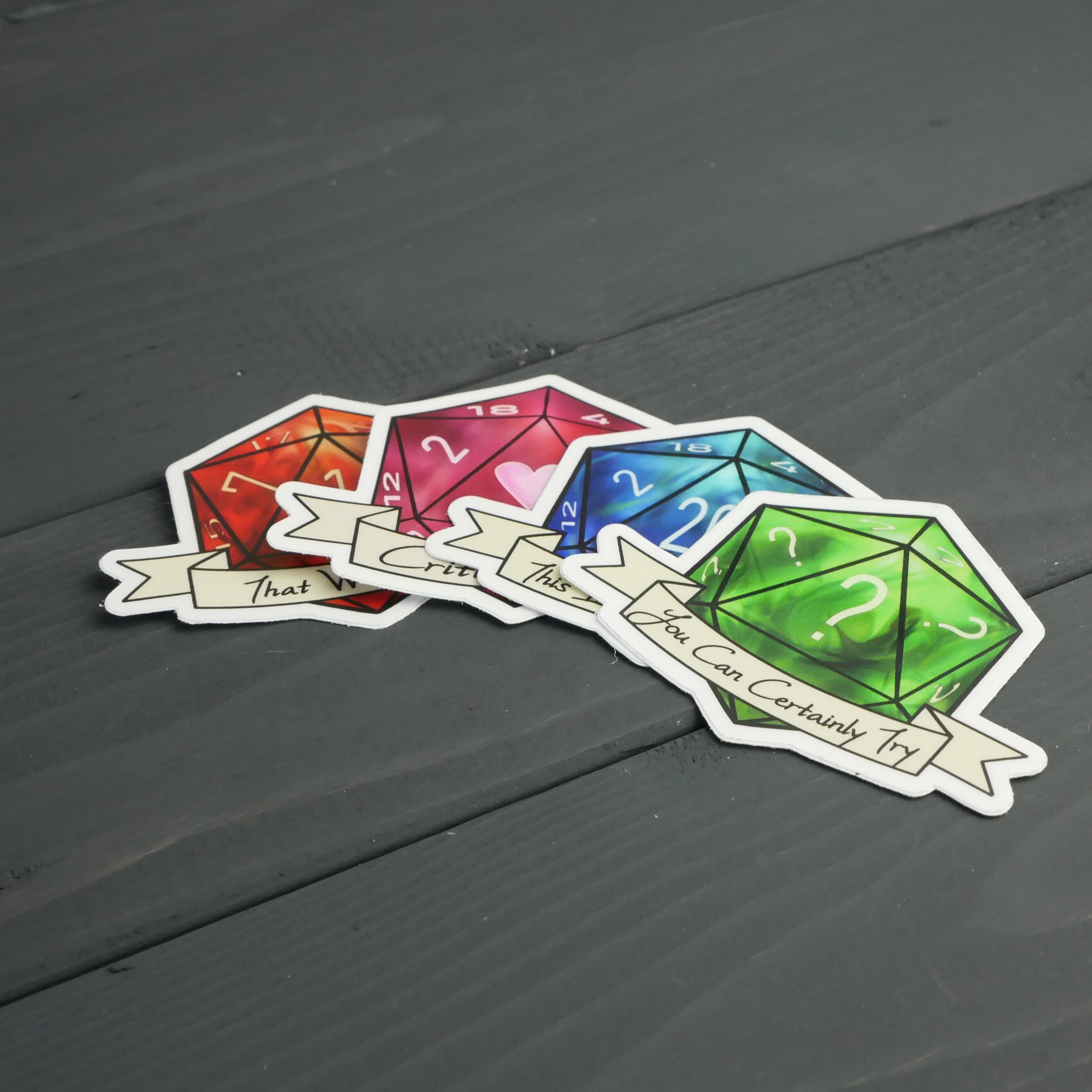 D20 Sticker Set Vinyl Dice Sticker DnD Decal | Etsy