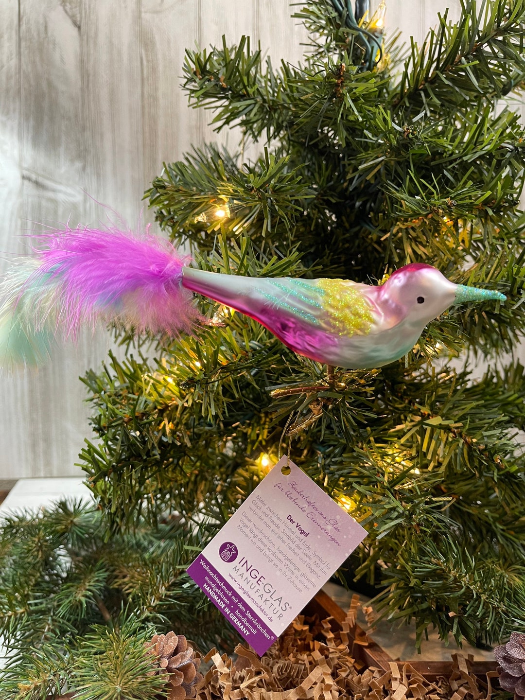 Inge-glas Spring Colored Chirp Clip-on Bird - Etsy