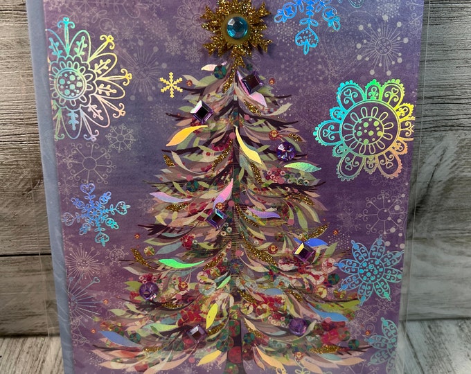 Christmas - Sparkling Tree Top Papyrus Holiday Greeting Card (one) New ...