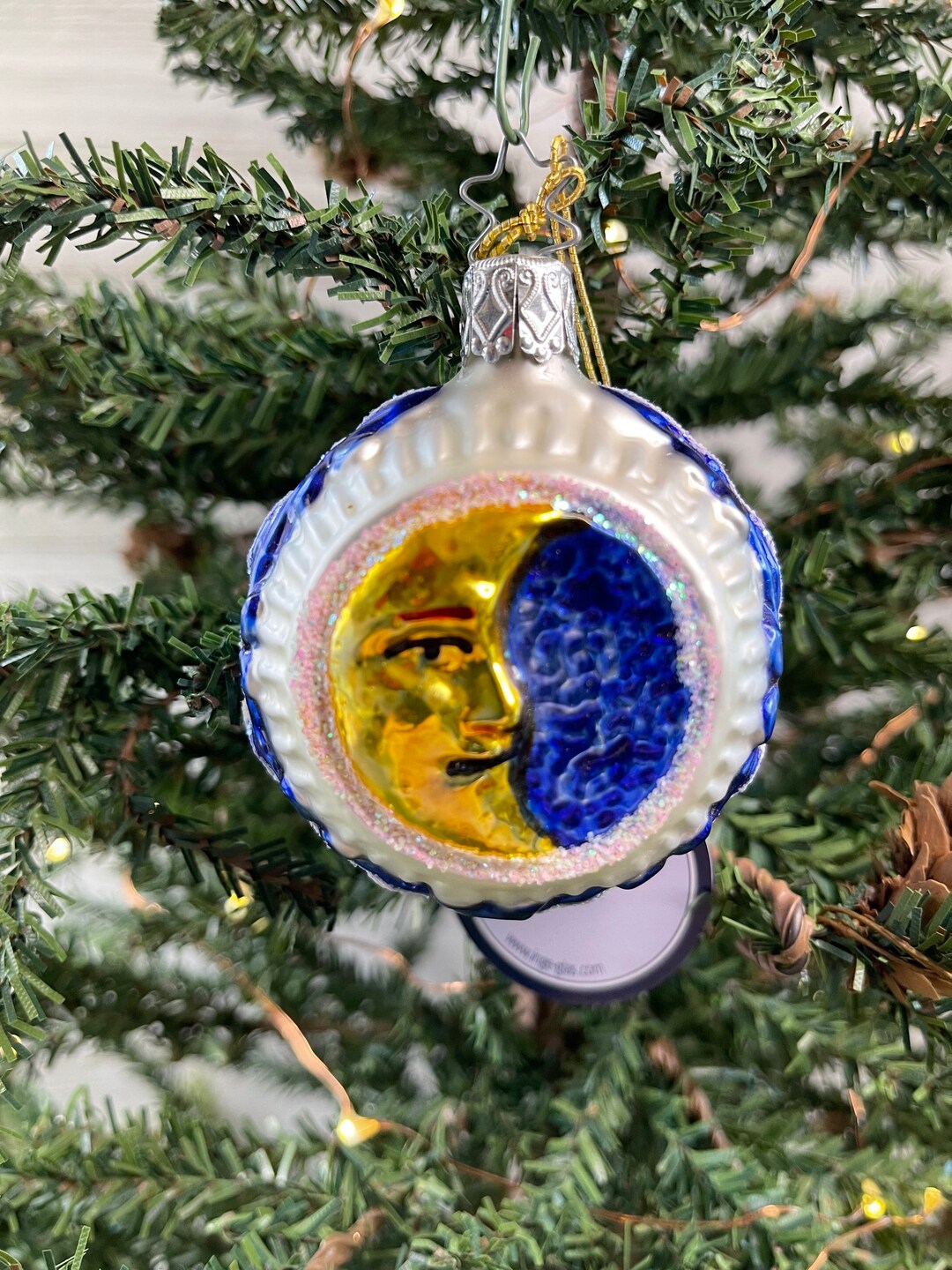Inge-glas Vintage “midnight Moon” German Glass Ornament - Etsy