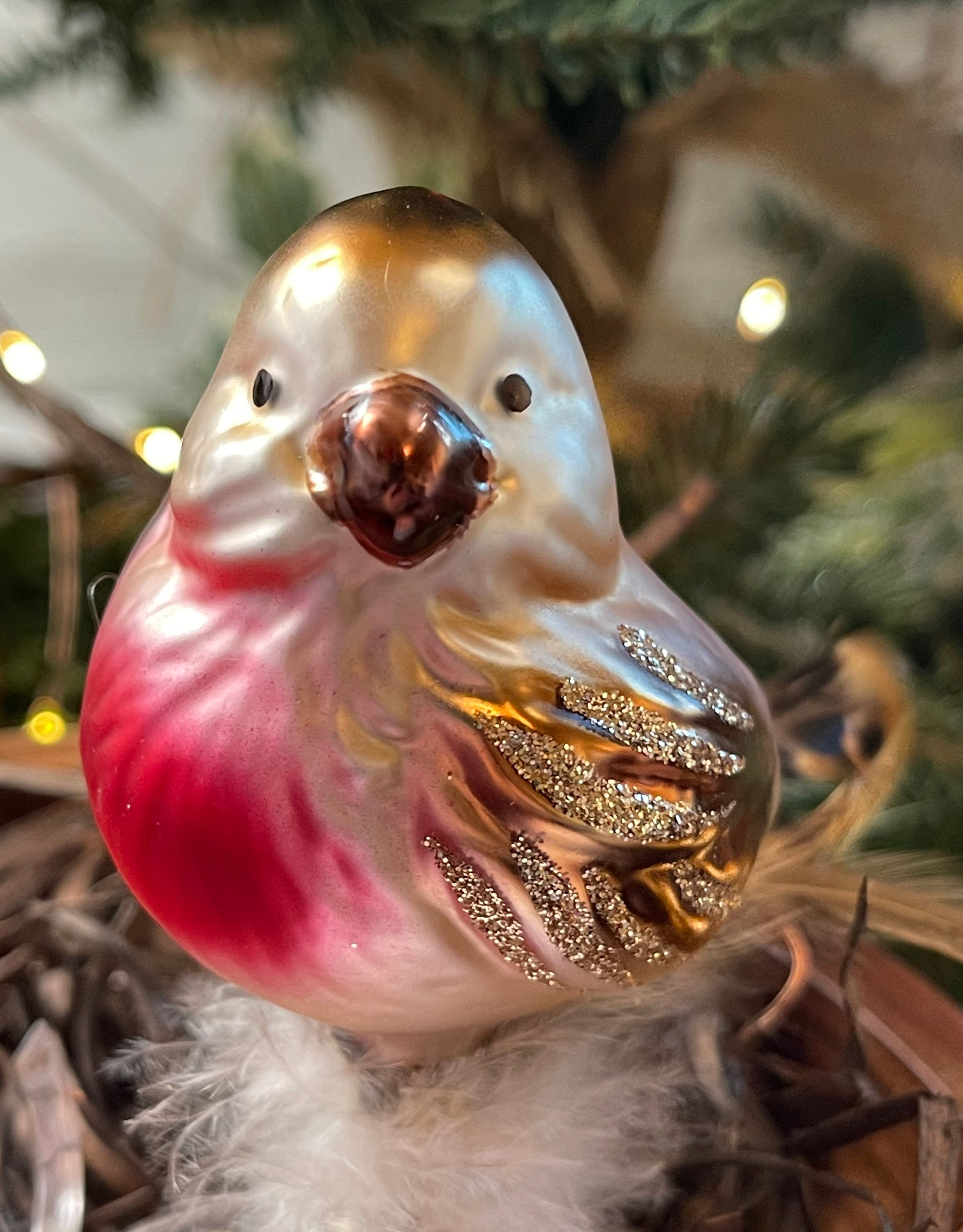Inge glas Robin Glass Bird Etsy