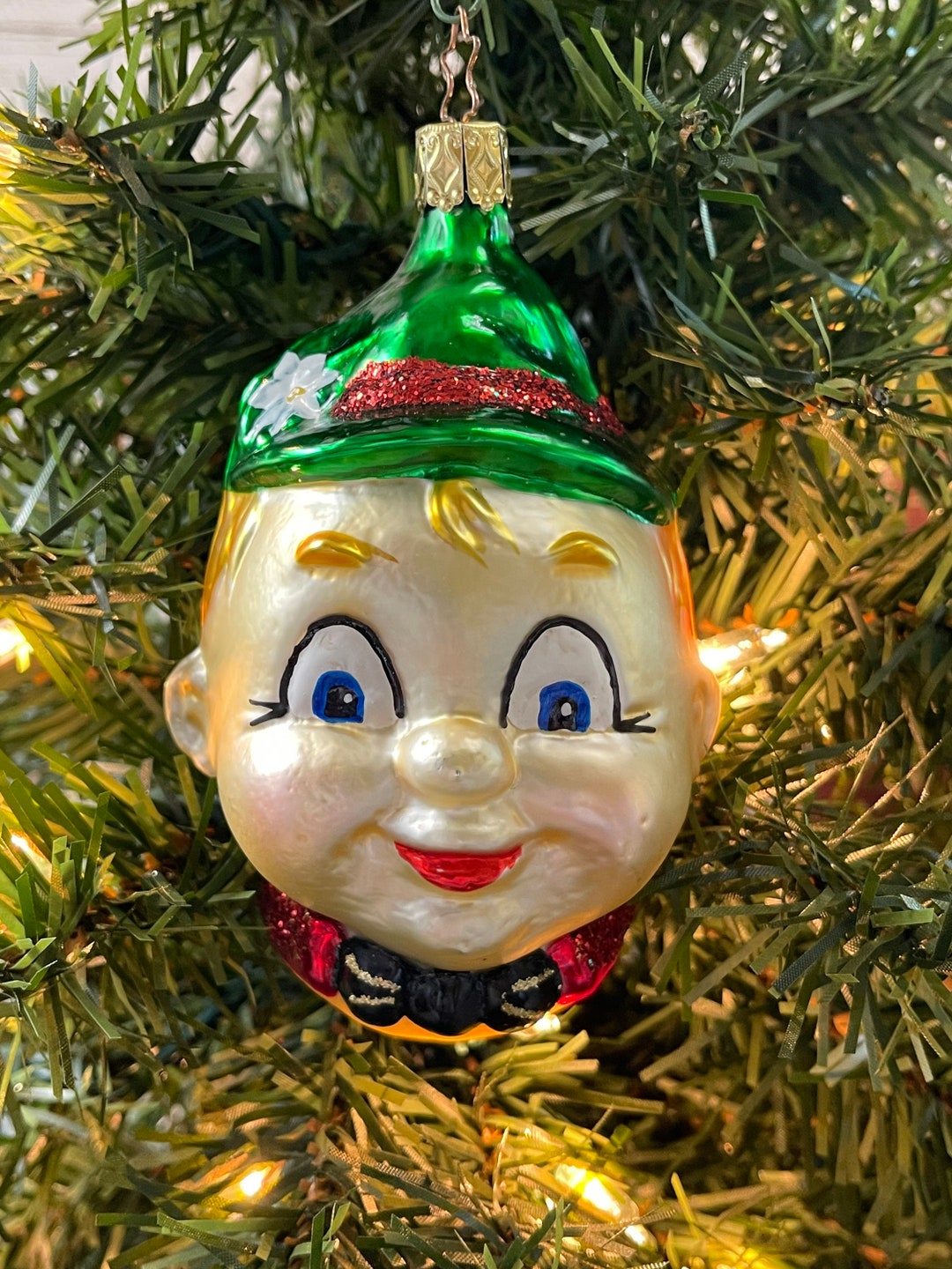 Inge-glas Vintage German Tyrolean Boy Ornament German - Etsy