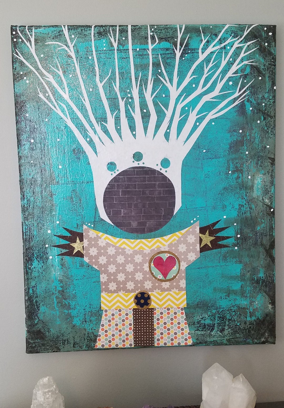 Mixed Media Canvas - True of Heart - Etsy