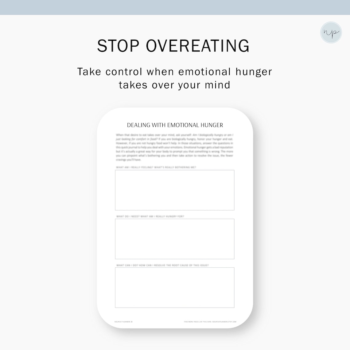 Food Diary Binge Eating Therapy Journal Meal Planner - Etsy