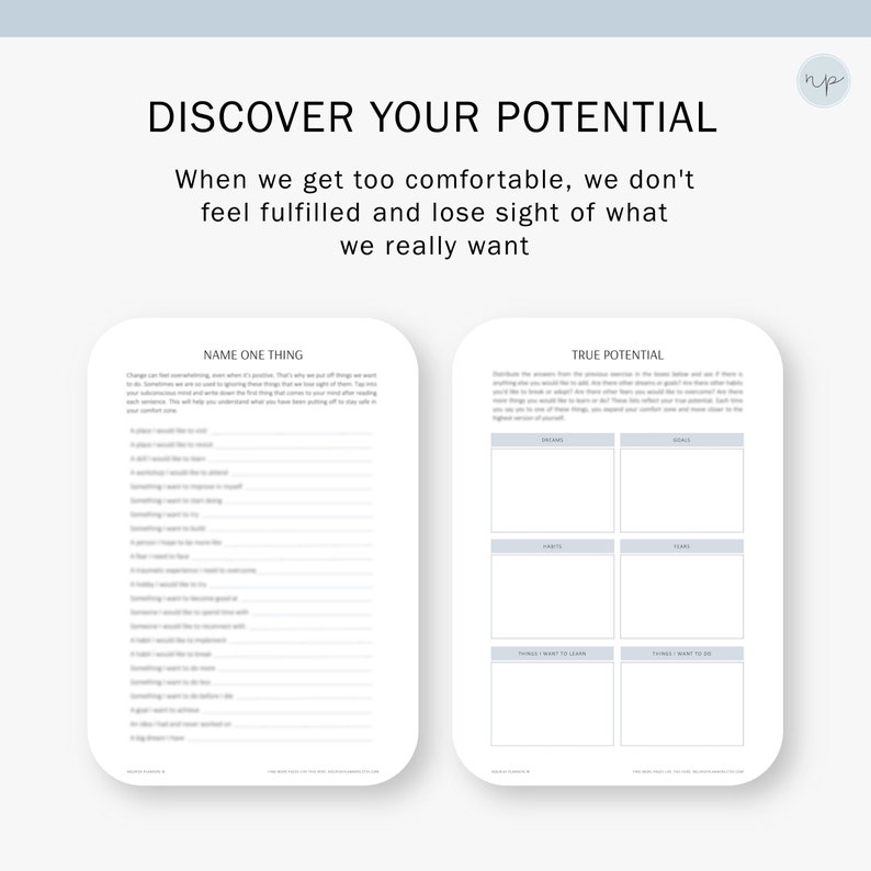 Comfort Zone Journal, Digital Templates, Writing Journal, Personal ...