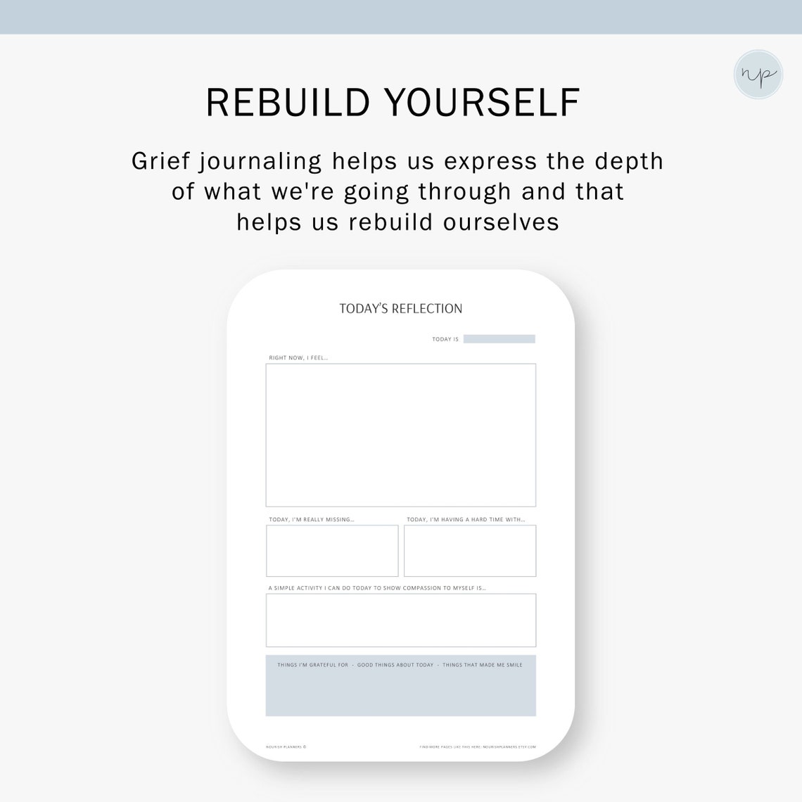 Grief Therapy Grieve Bullet Journal Mental Health Digital - Etsy