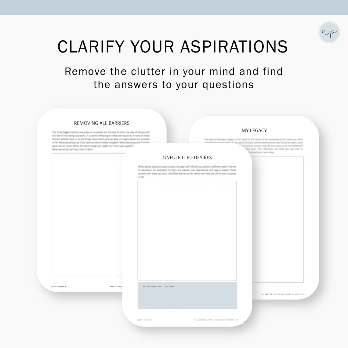 Life Purpose Journal Self Discovery Printable Journal | Etsy