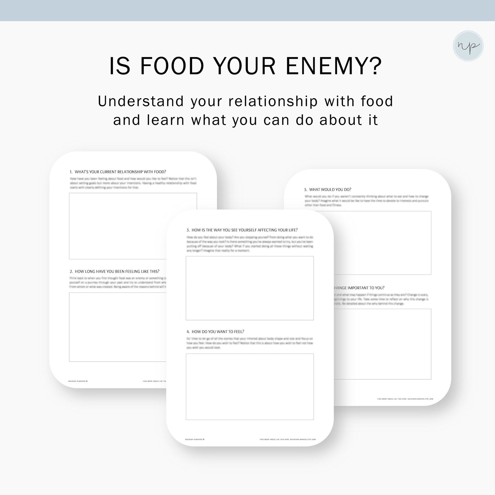 Food Diary, Binge Eating, Therapy Journal, Meal Planner, Mental Health ...