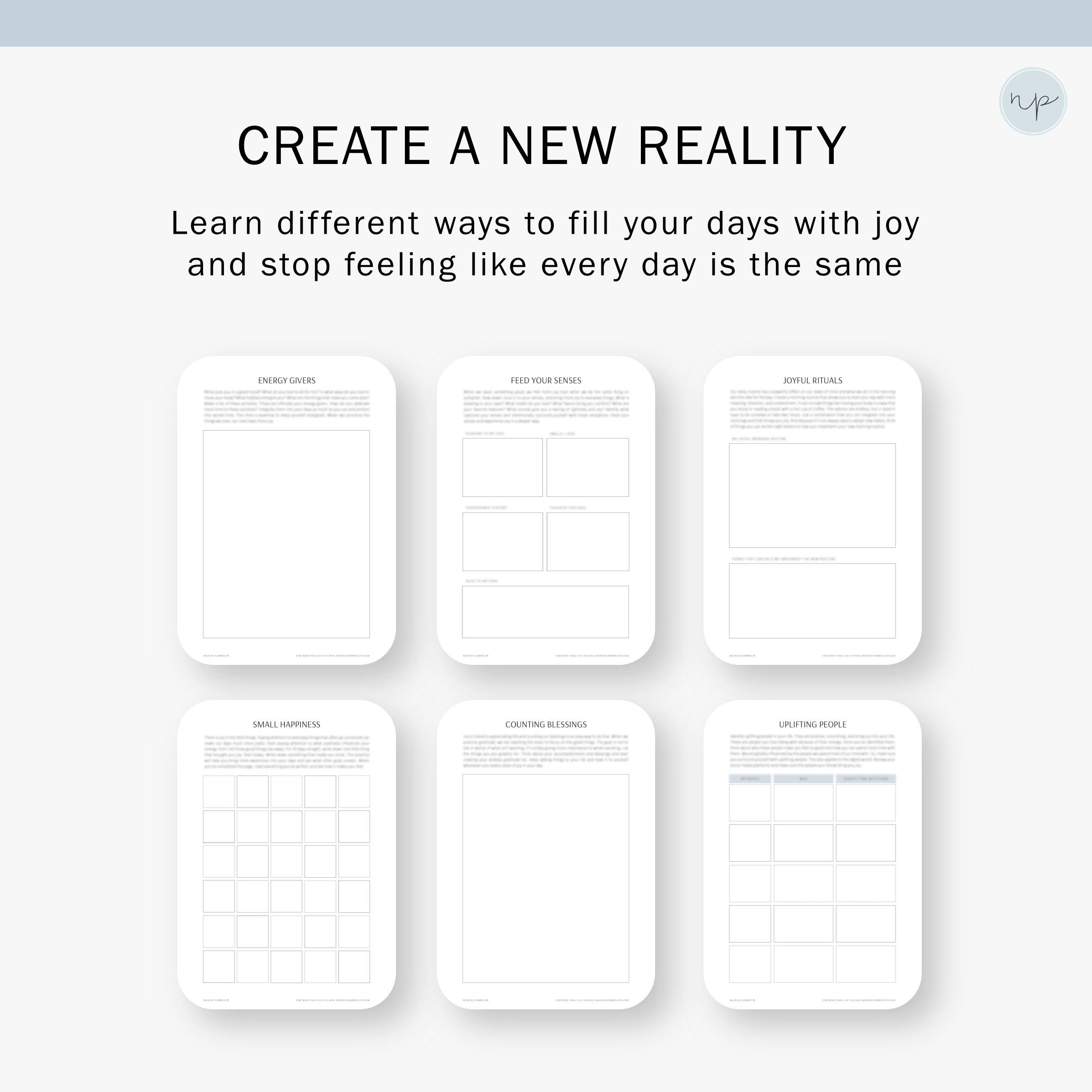 Joy Journal, Happiness Planner, Wellness Goals, Positive Mindset, Self ...