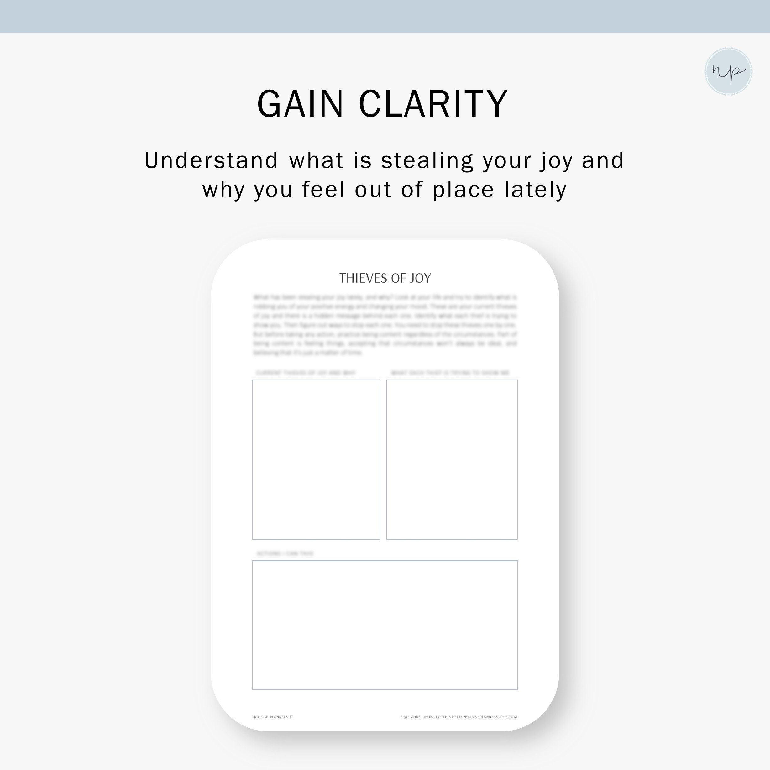Joy Journal, Happiness Planner, Wellness Goals, Positive Mindset, Self ...