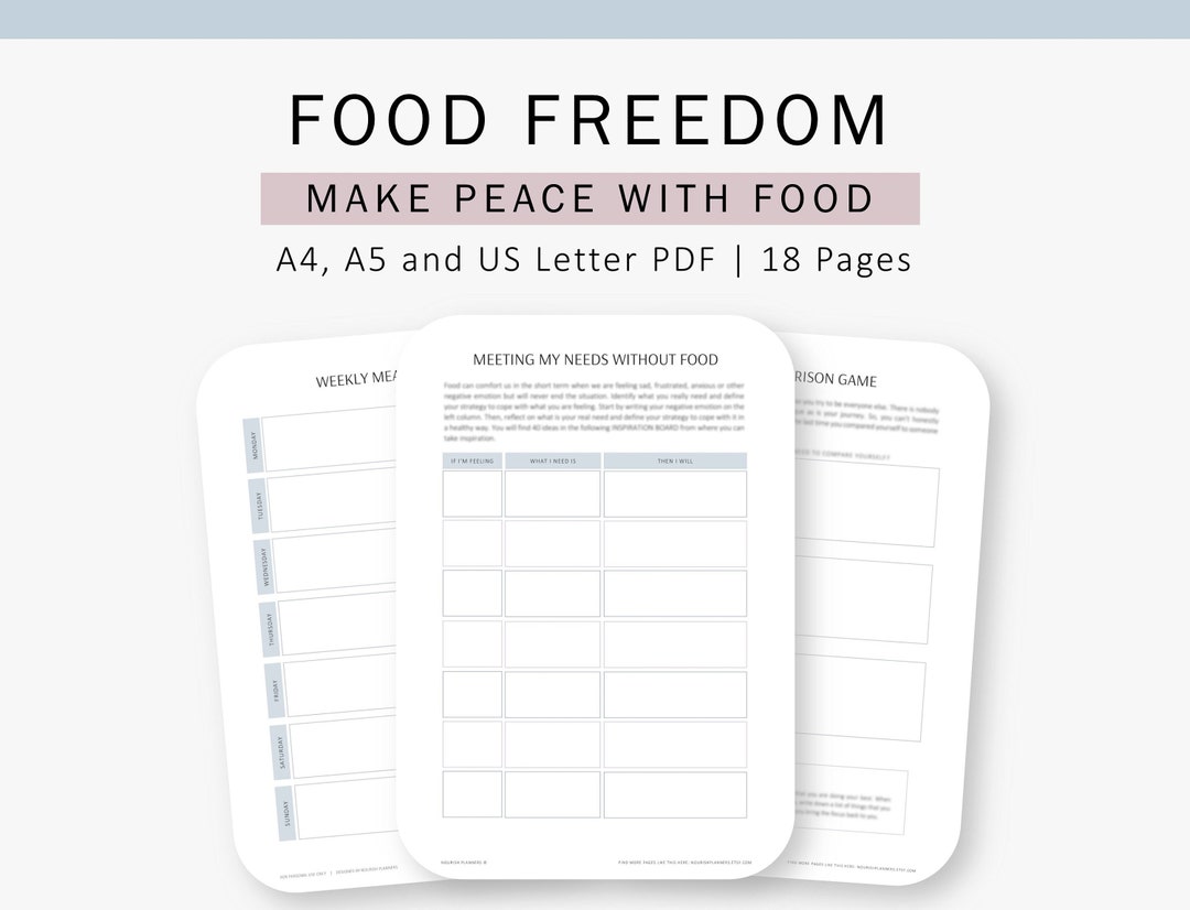 Food Diary, Binge Eating, Therapy Journal, Meal Planner, Mental Health ...