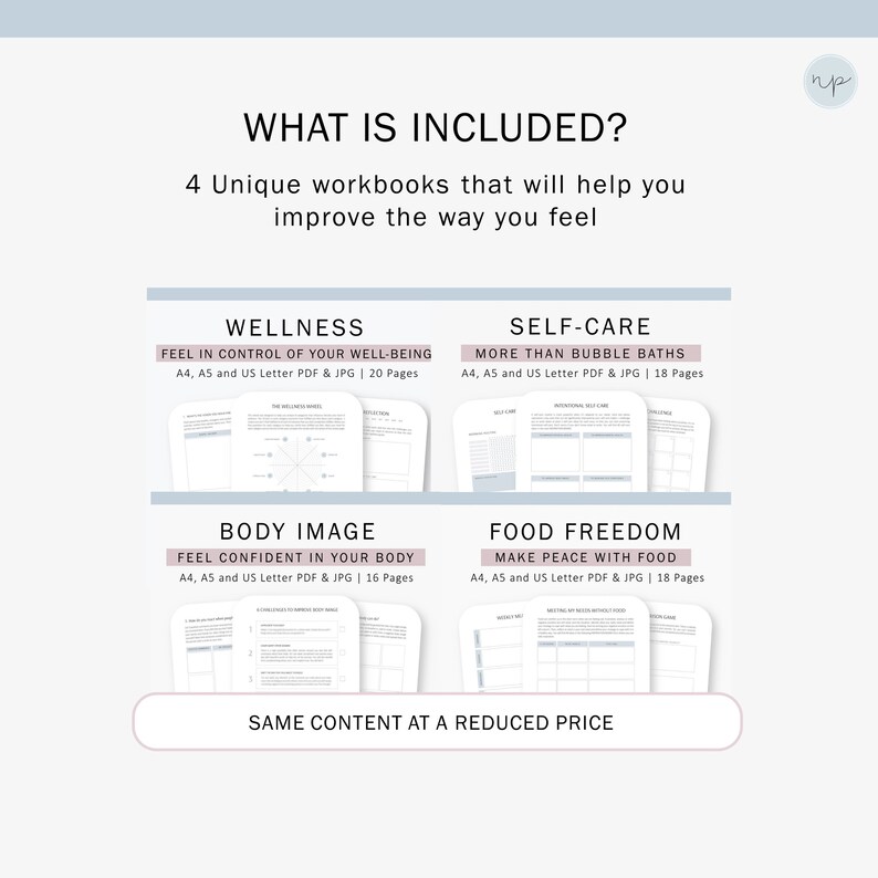 Wellness Kit Bullet Journal Digital Planner Printable | Etsy